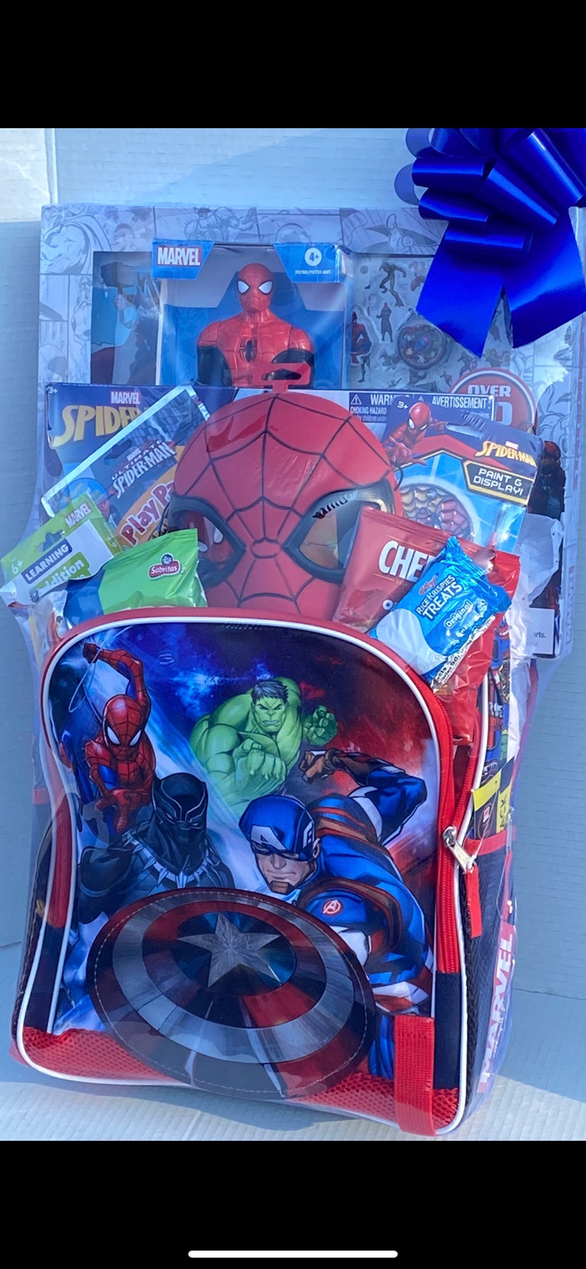 Spiderman Filled Christmas Baskets Holiday Gift for Boy, Boys Birthday ...