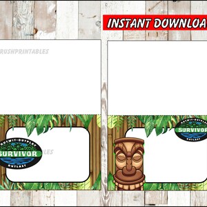 Survivor TV Show Food Labels Instant Download, Survivor TV Show Party ...