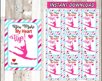 Gymnastics Valentine Cards - Etsy