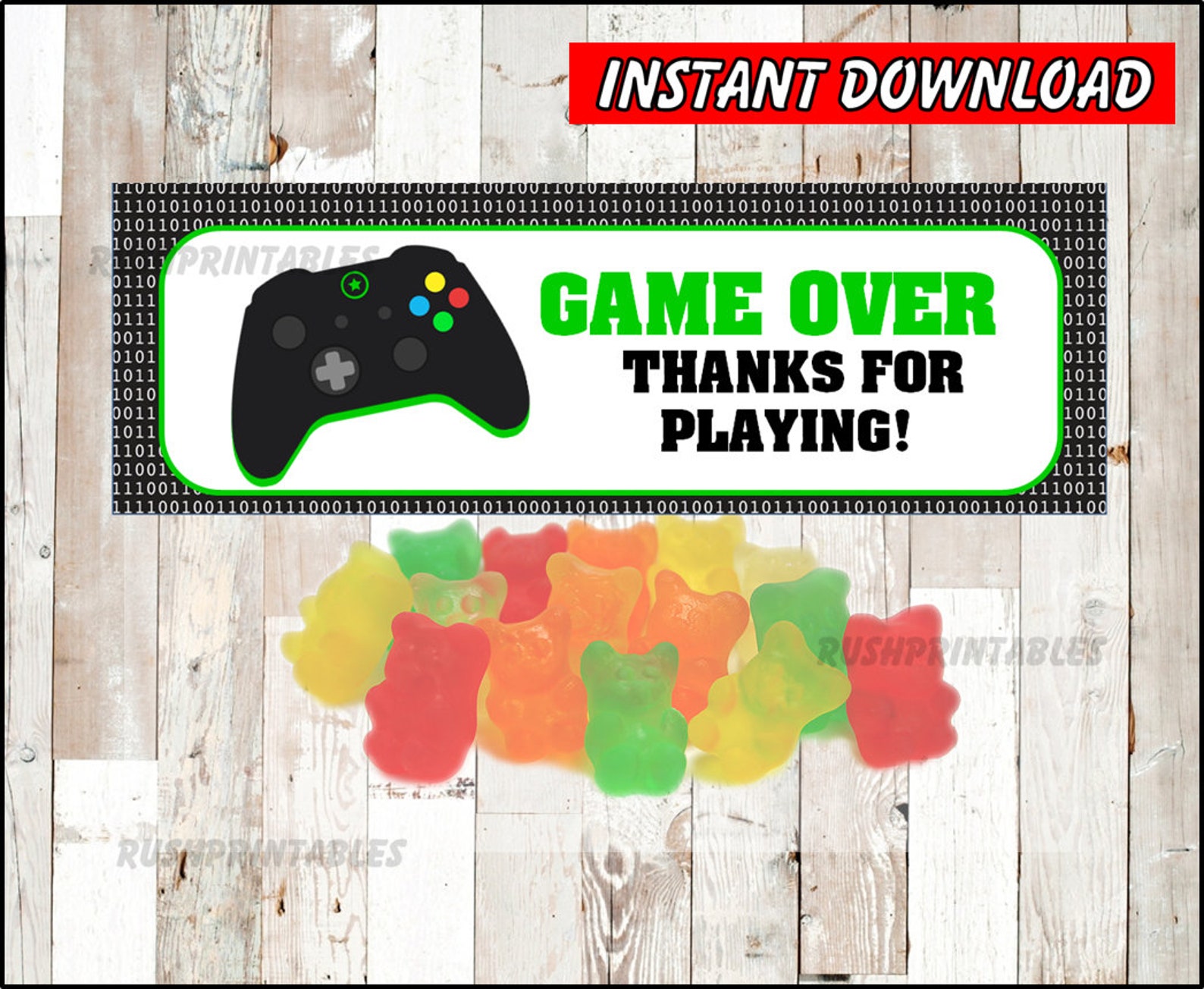 Gamer Bags Toppers Instant Download Video Game Toppers - Etsy