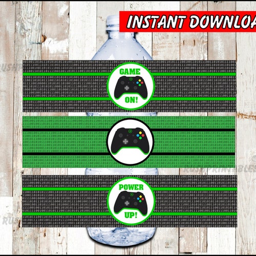 Gamer Party Labels Printable Video Game Cupcake Toppers - Etsy