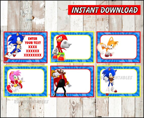 Sonic School label name label name tag sticker Back To | Etsy