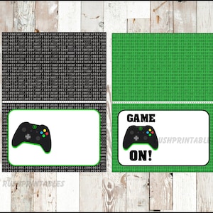Gamer Food Labels Instant Download, Video Game Party Food Tent Cards ...