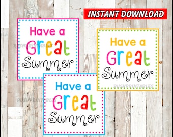 Hope Your Summer Bubbles With Fun, Editable End of School Year Tags ...