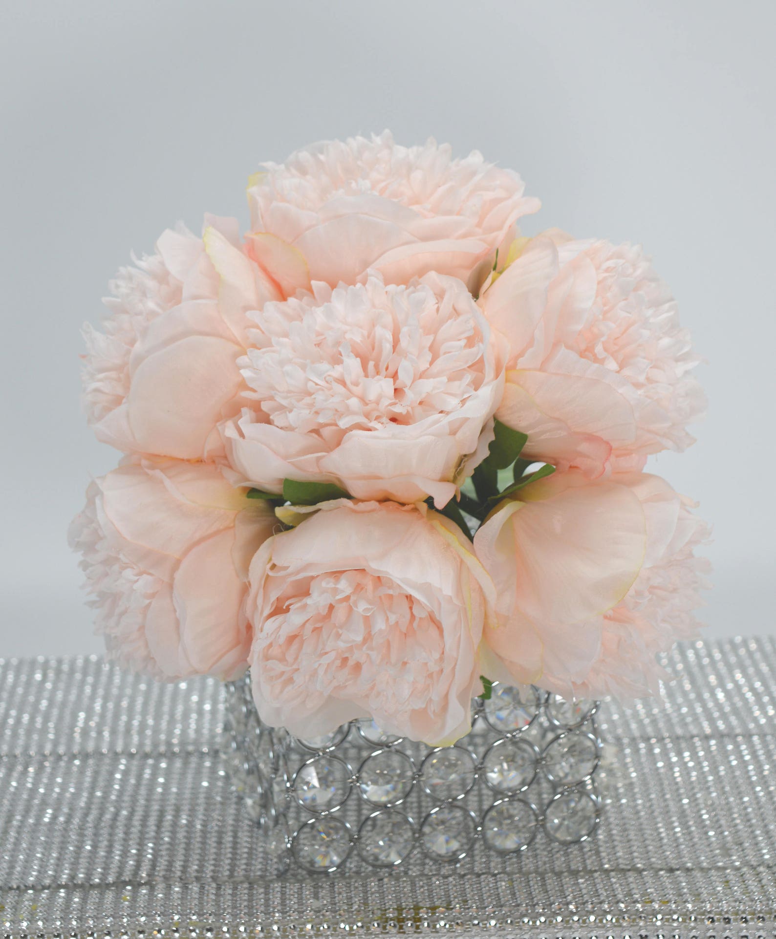 Blush Pink Peony Wedding Bouquet, Bridesmaid Bouquet, Toss Bouquet, DIY ...