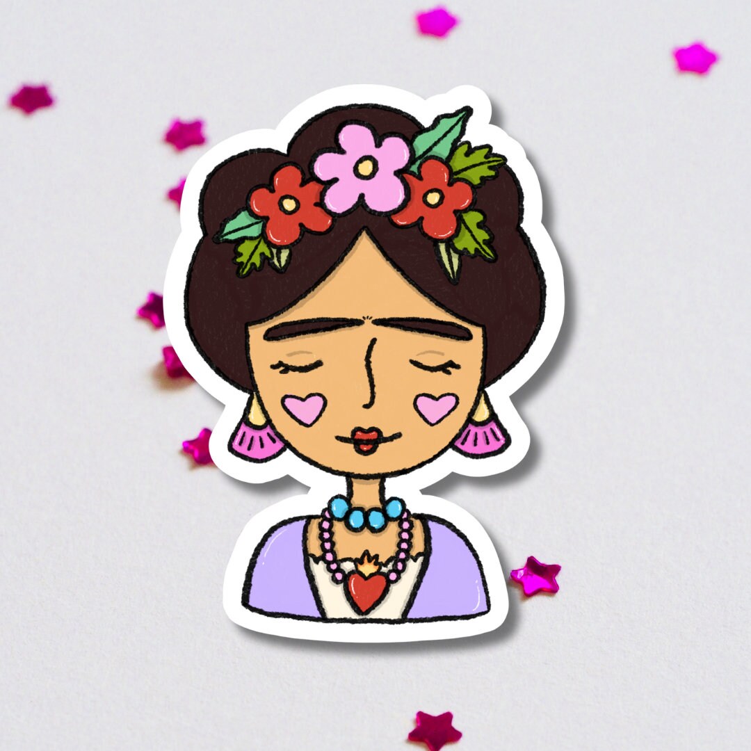 Frida Kahlo Vinyl Sticker | Artist Decal | Waterproof, Glossy - Etsy