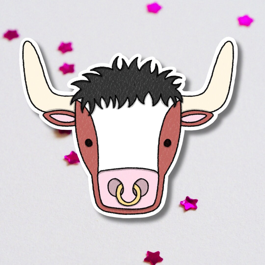 Longhorn Bull Sticker | Water and Weather Resistant Sticker for Laptop ...
