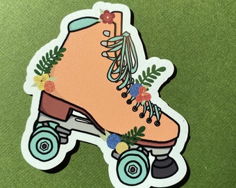 Roller Skate Sticker Quad Skate Vinyl Water and Weather | Etsy