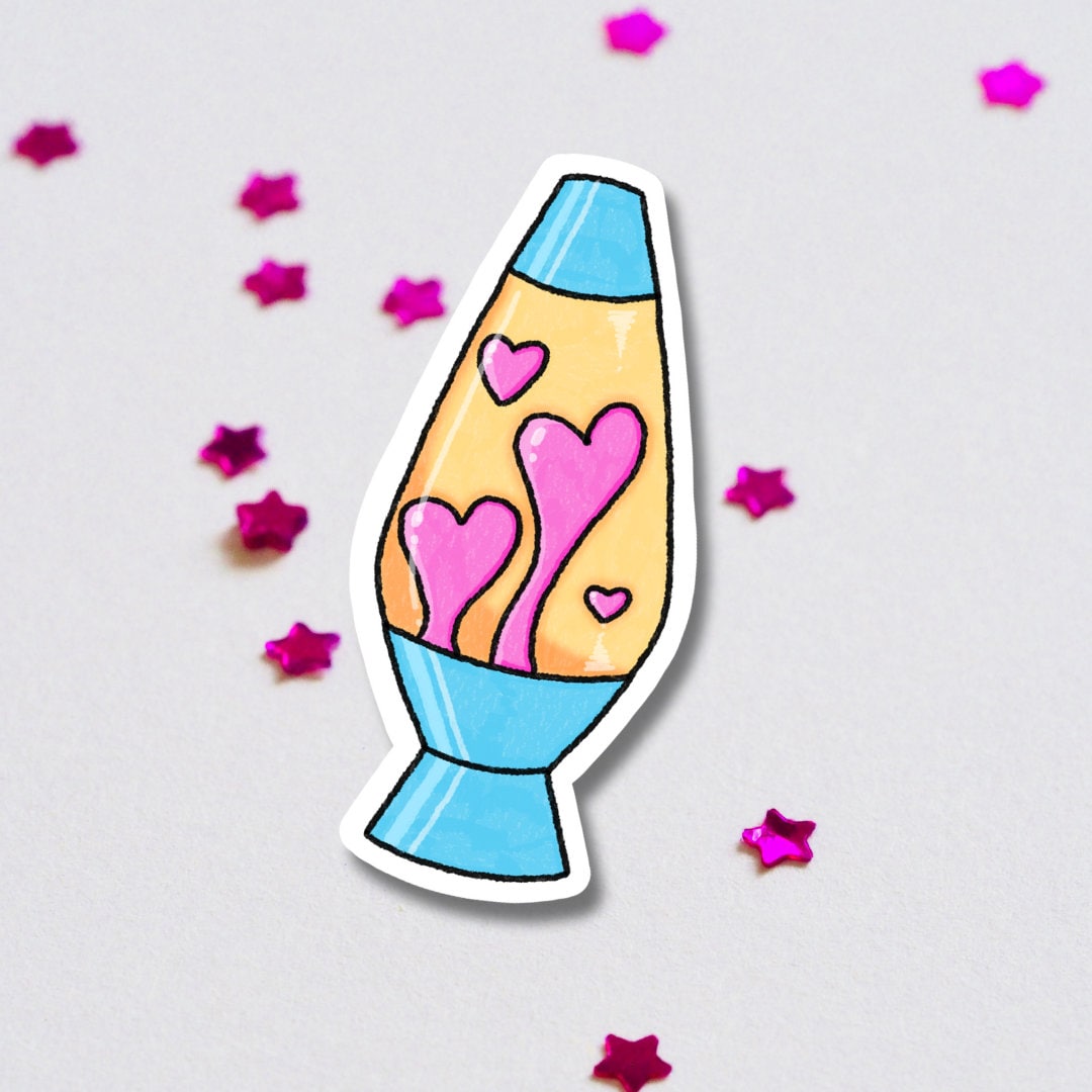 Lava Lamp Sticker | Valentines Weather Proof Decal - Etsy