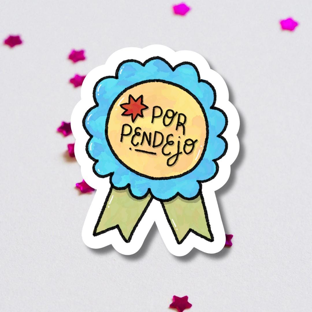 Por Pendejo Vinyl Sticker | Medal Decal | Waterproof, Glossy - Etsy