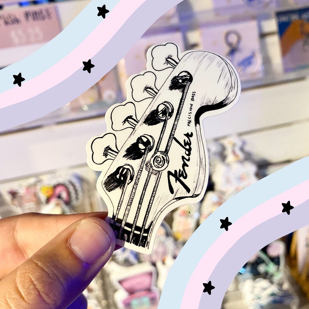 Fender Bass Vinyl Sticker | Guitar Decal | Waterproof, Glossy - Etsy