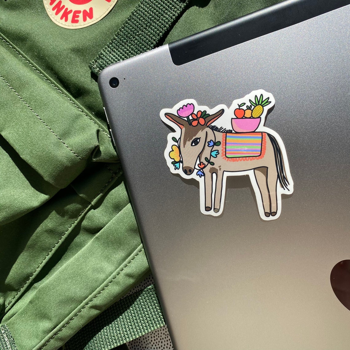 Mexican Donkey | Burro Floral Vinyl Sticker | Laptop, Bumper, Water ...