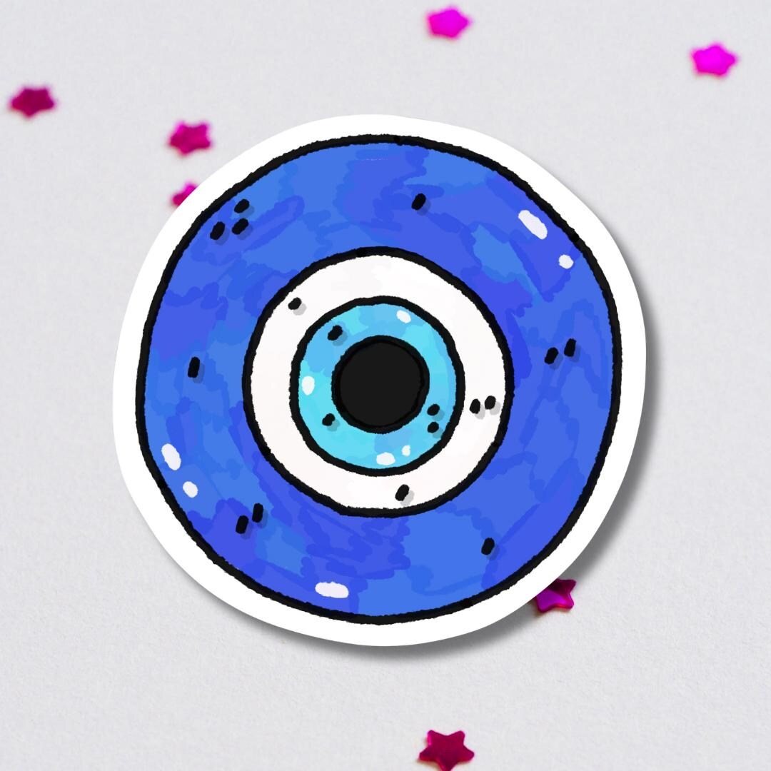 Evil Eye Sticker | Weather Proof Decal - Etsy
