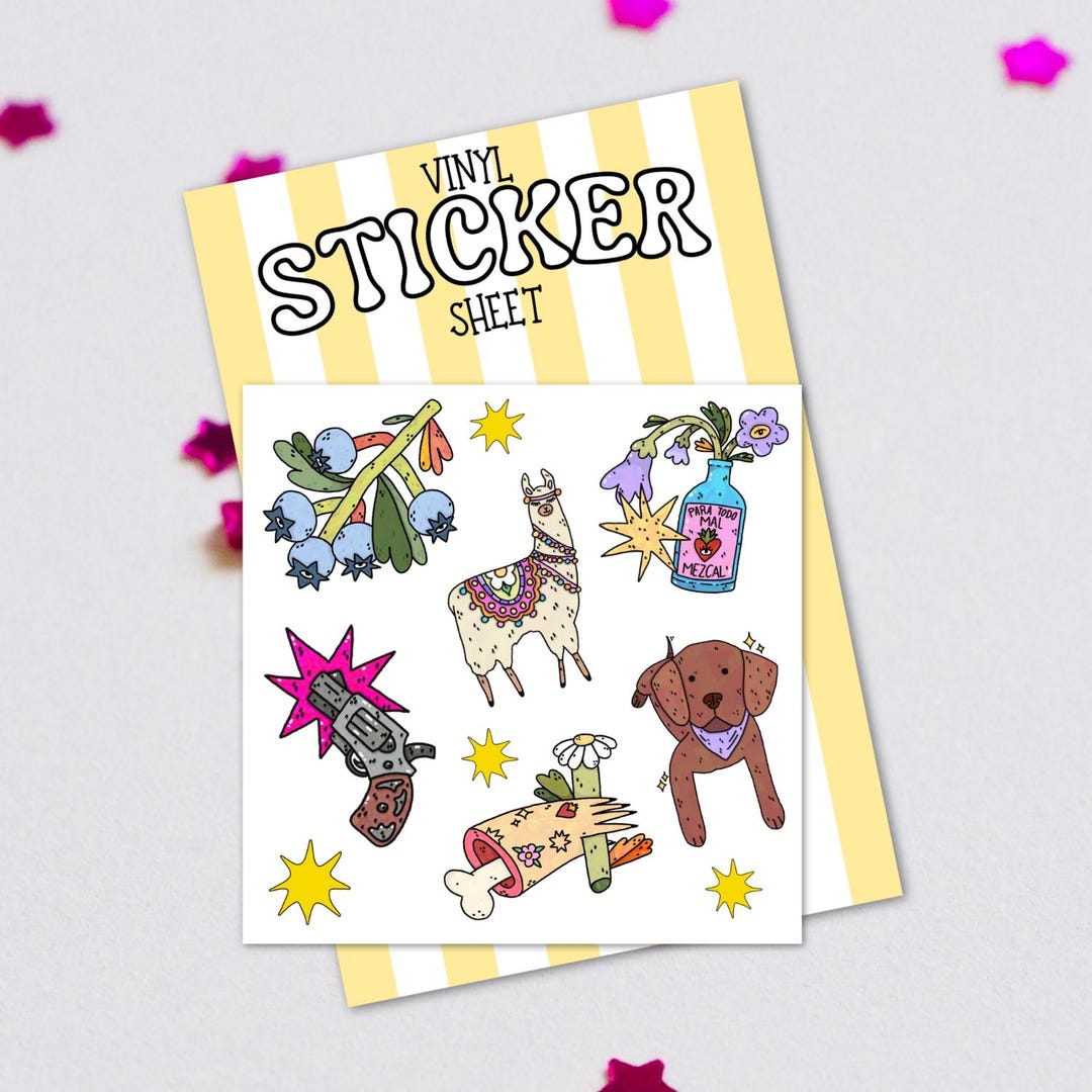 Random Designs Sticker Sheet | Non-laminated Stickers for Junk ...