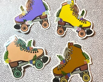 Roller Skate Sticker Quad Skate Vinyl Water and Weather | Etsy