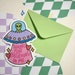 Alien Thanks for Believing in Me Greeting Card - Etsy
