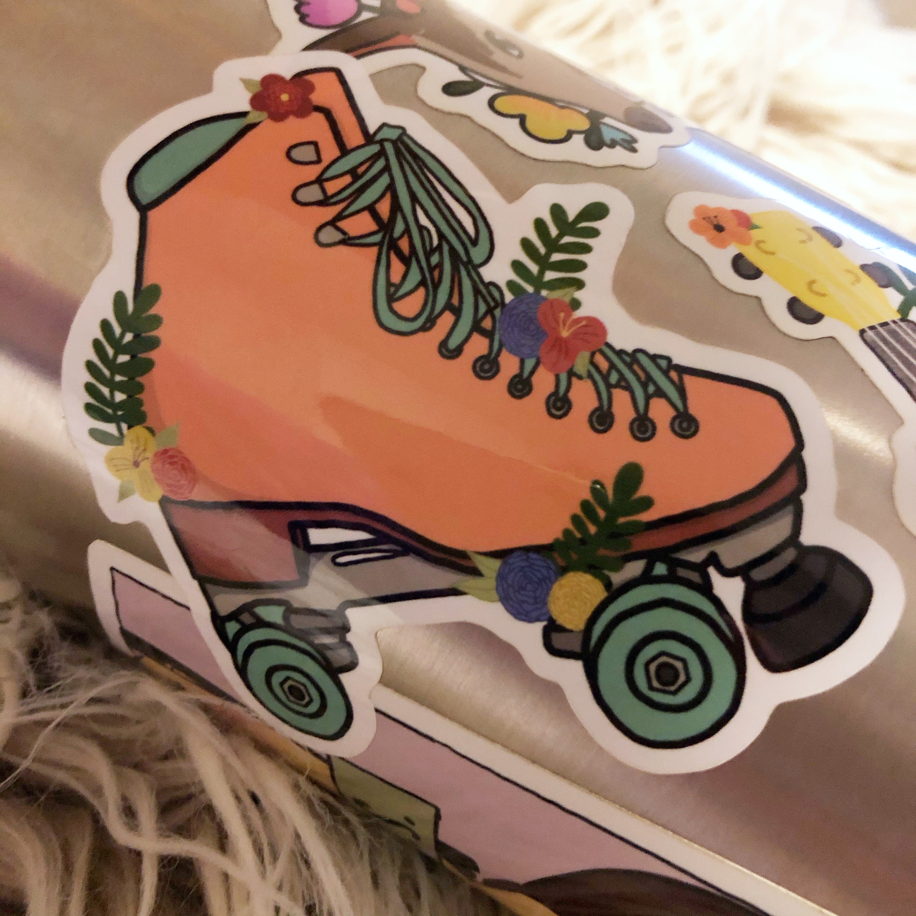 Roller Skate Sticker Quad Skate Vinyl Water and Weather - Etsy