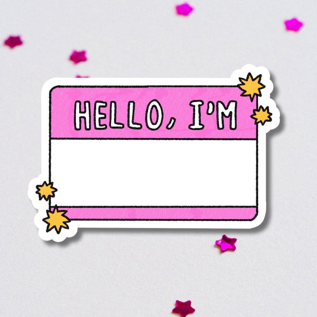 Hello, I Am Sticker | Weather Proof Decal - Etsy