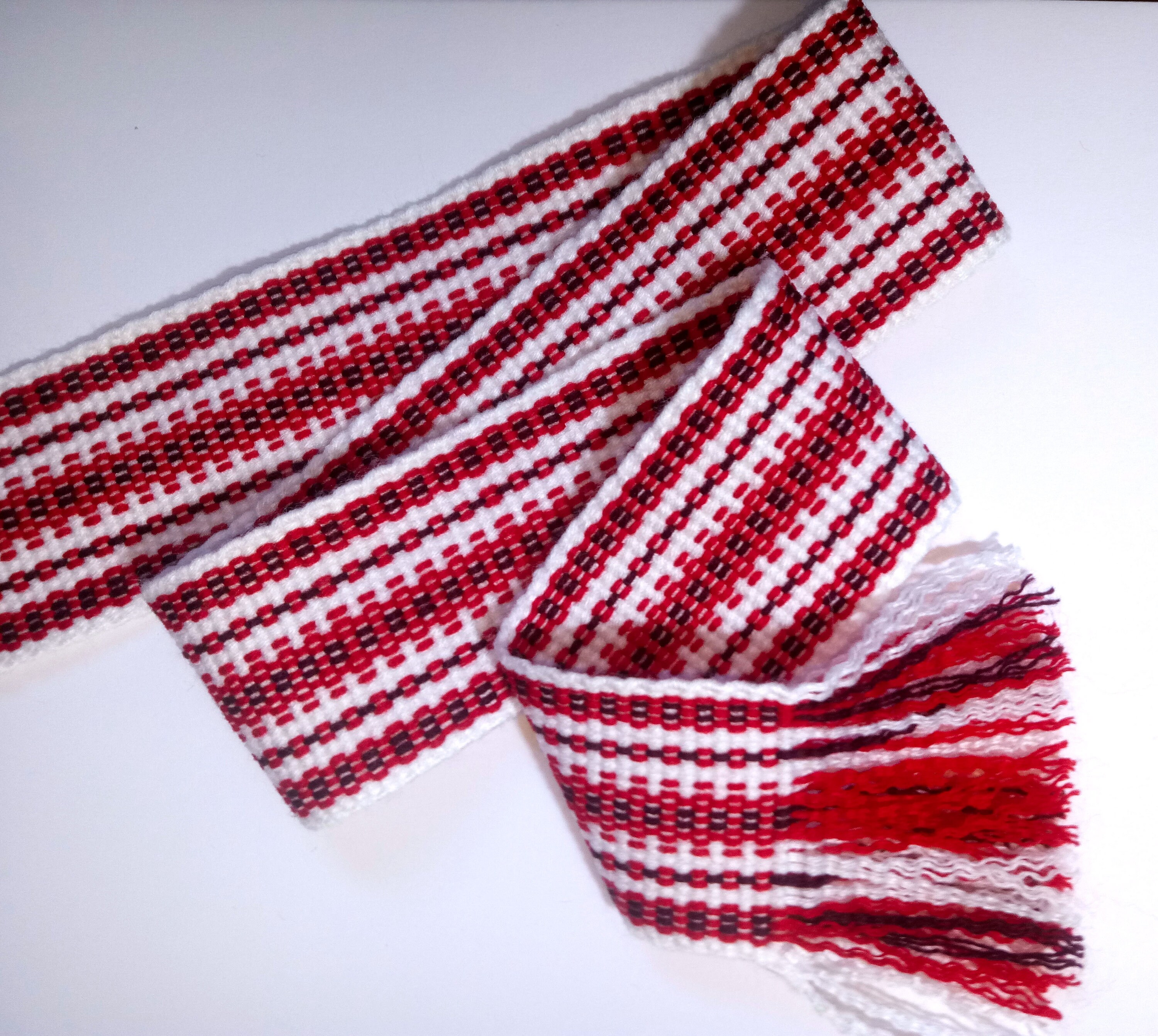 Ukrainian Solid Red Sash Belt With Fringe, Cossack Hand Crafted 2 ...