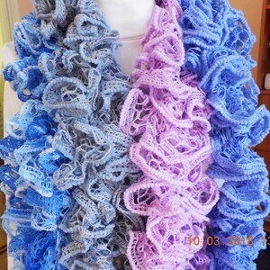 Gray Ruffle Shawl for Women Knitted Layered Boa Scarf for Lady - Etsy