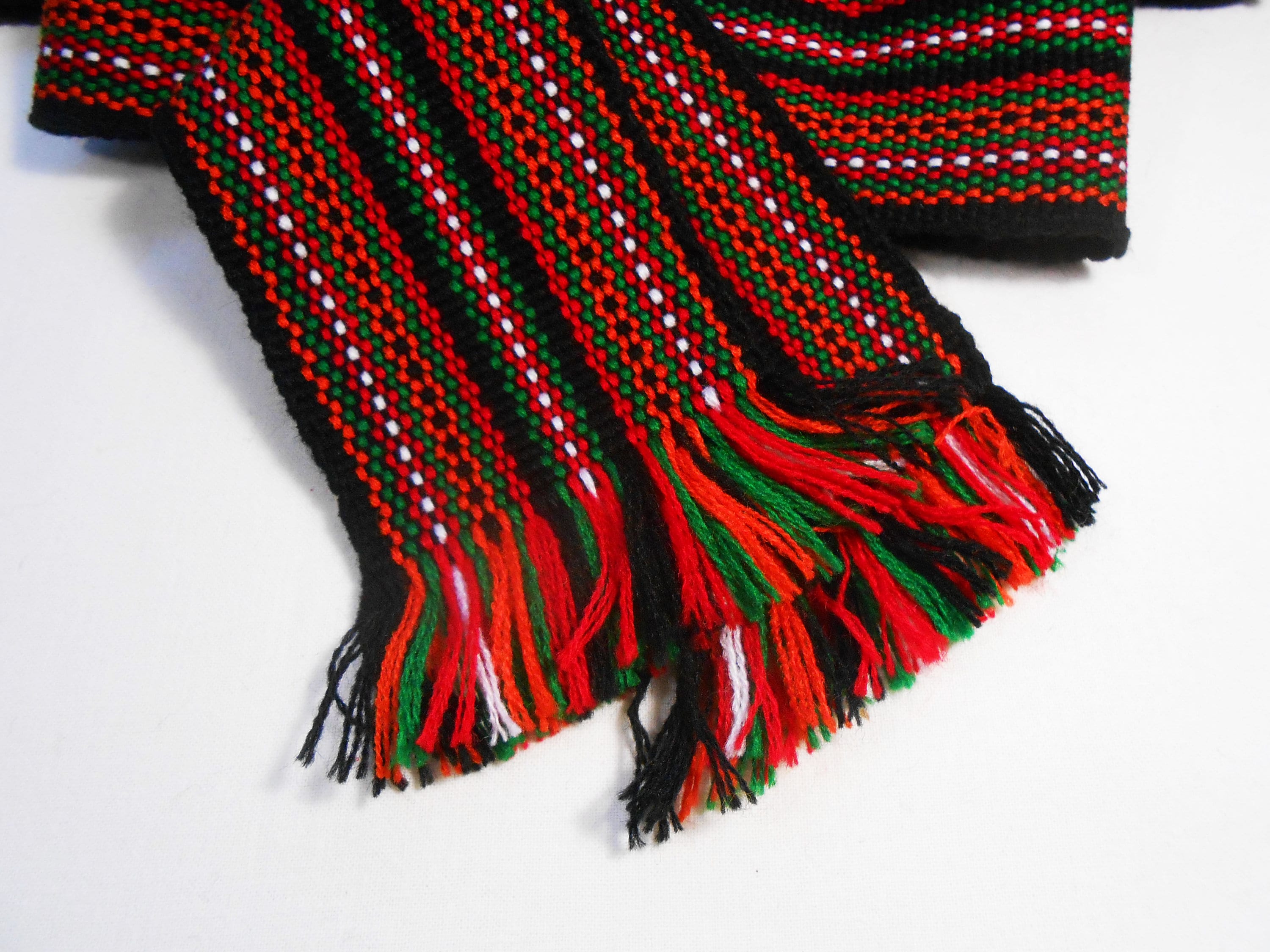 Hand Woven Belt Wide Cossack Sash Slavic Red Green Black & | Etsy