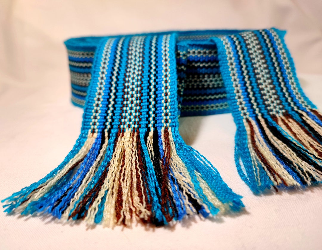 Turquoise Hand Woven Belt 2", Ethnic Ukraonoan Sash, Slavic Boho Kraika ...