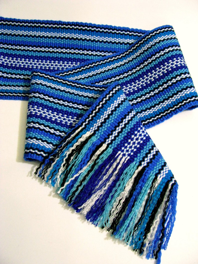 Extra Wide Cossack Woven Sash Belt 4 Blue Ukrainian - Etsy