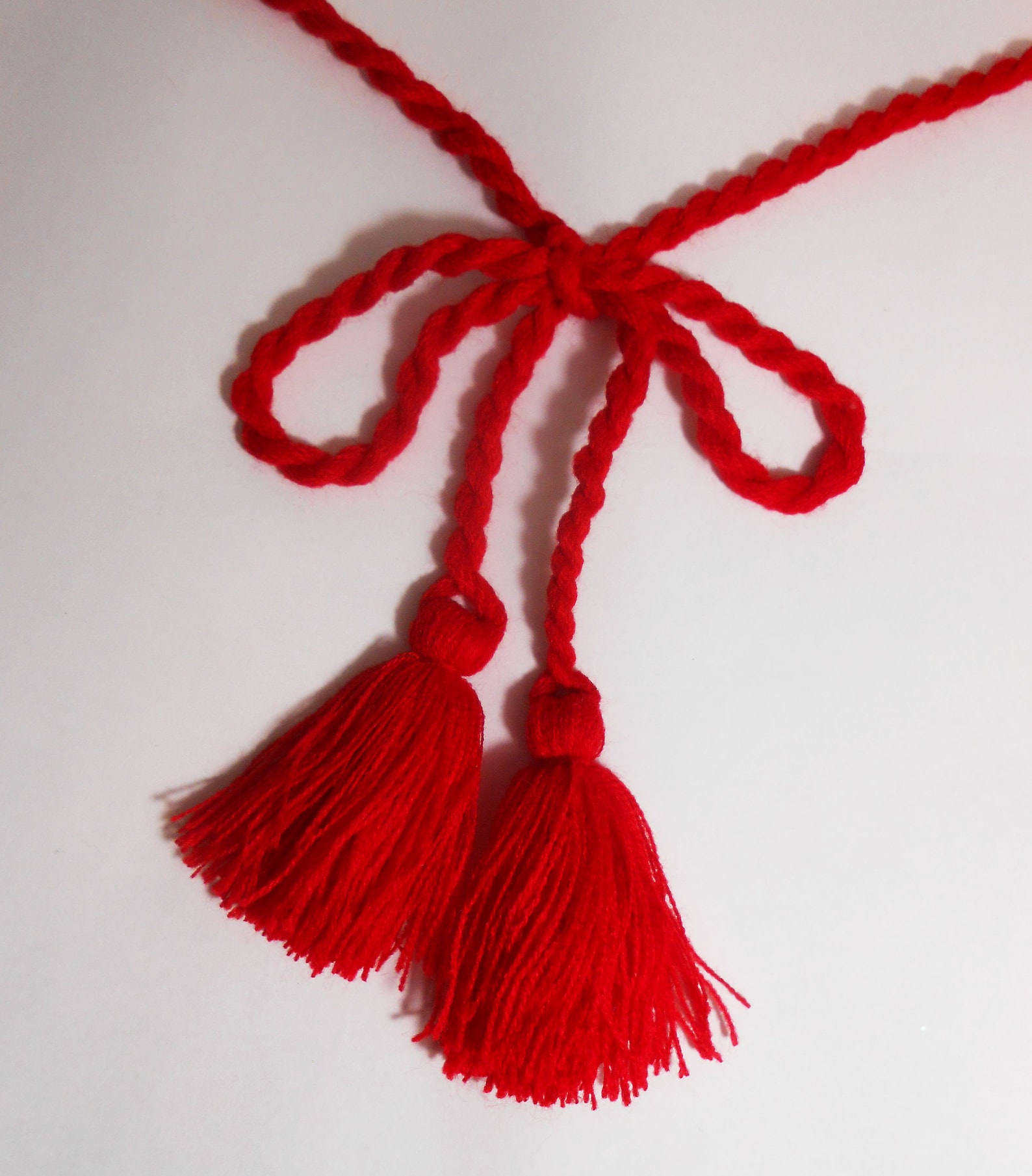 Red Braided Rope Belt Ethnic Twisted Belt With Tassels Boho | Etsy