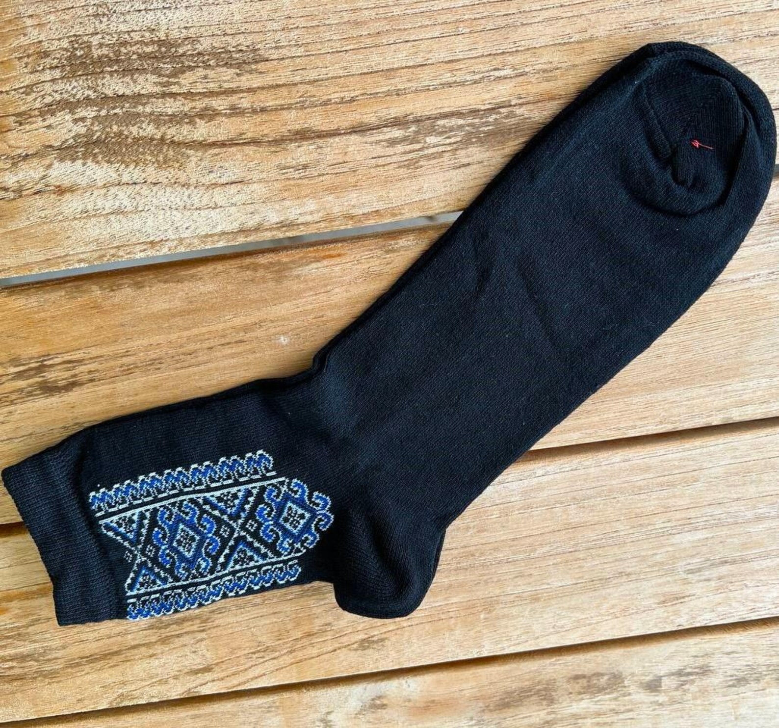 Black Gift Socks for Men, Organic Cotton Socks, Red Carpathian Folk ...