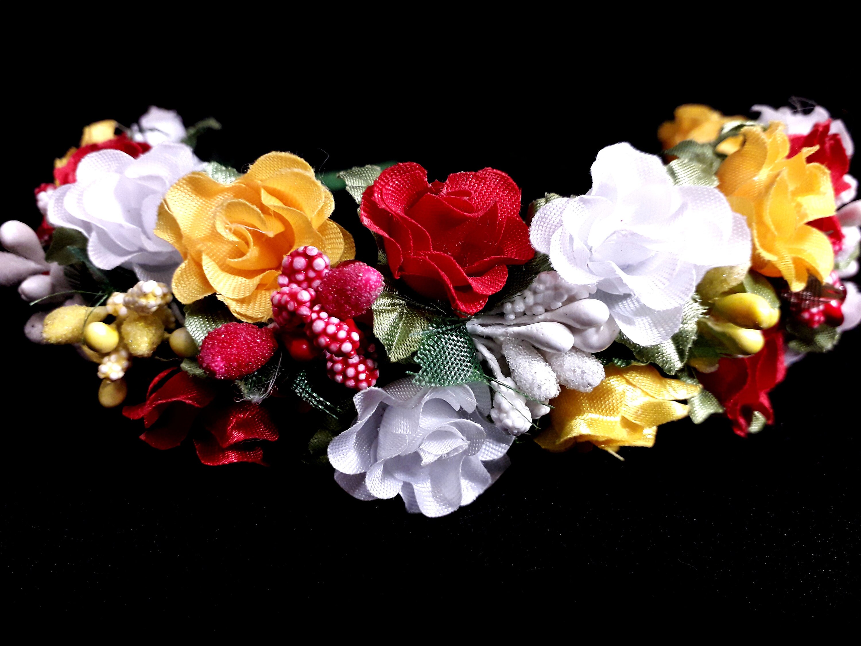 Ukrainian Floral Head Crown Flower Headband for Girl Red Yellow White ...
