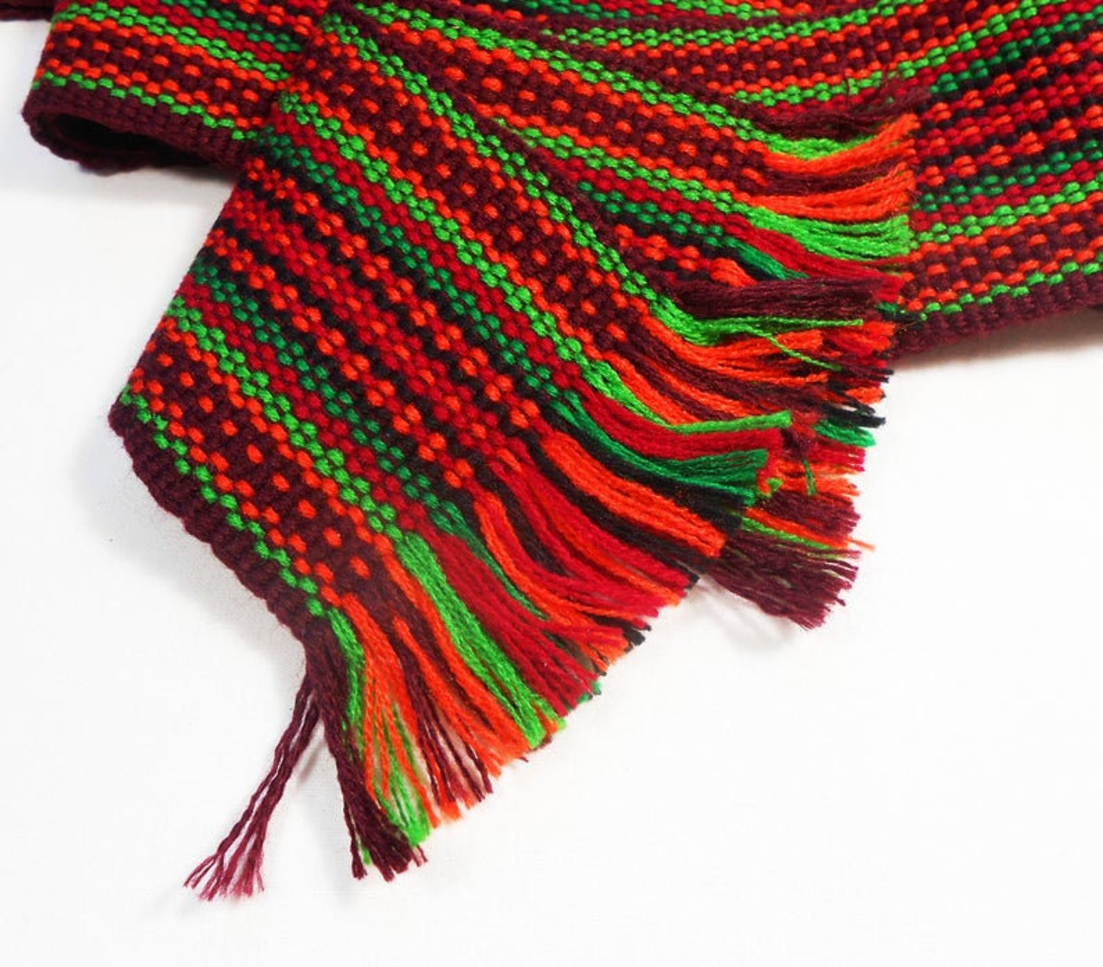 Extra Wide Cossack Woven Sash Belt 4 Black and Red Hand - Etsy