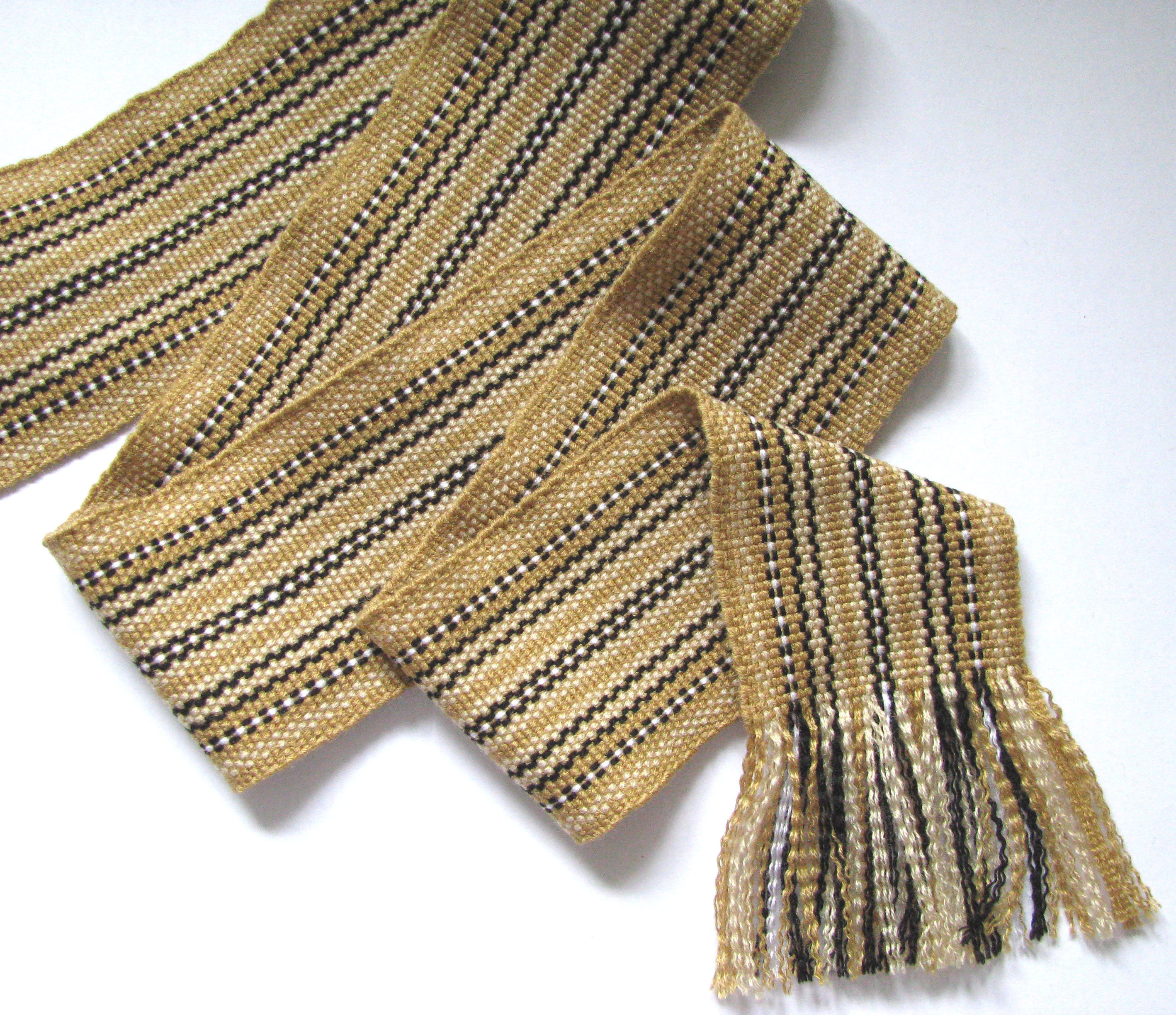 Wide Beige and Brown Woven Belt Hand Crafted Cossack Sash | Etsy