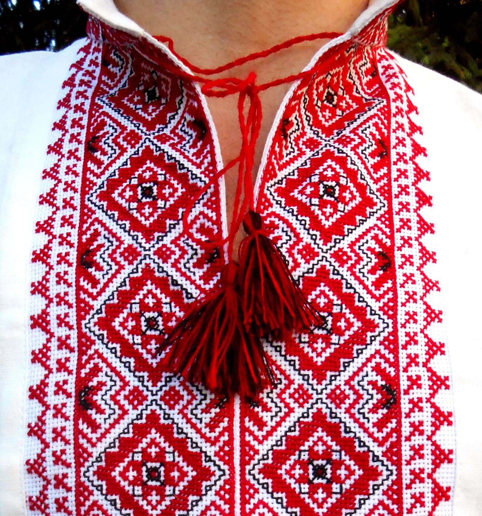Ukrainian Hand Embroidered Shirt for Men White Organic Linen Wedding ...