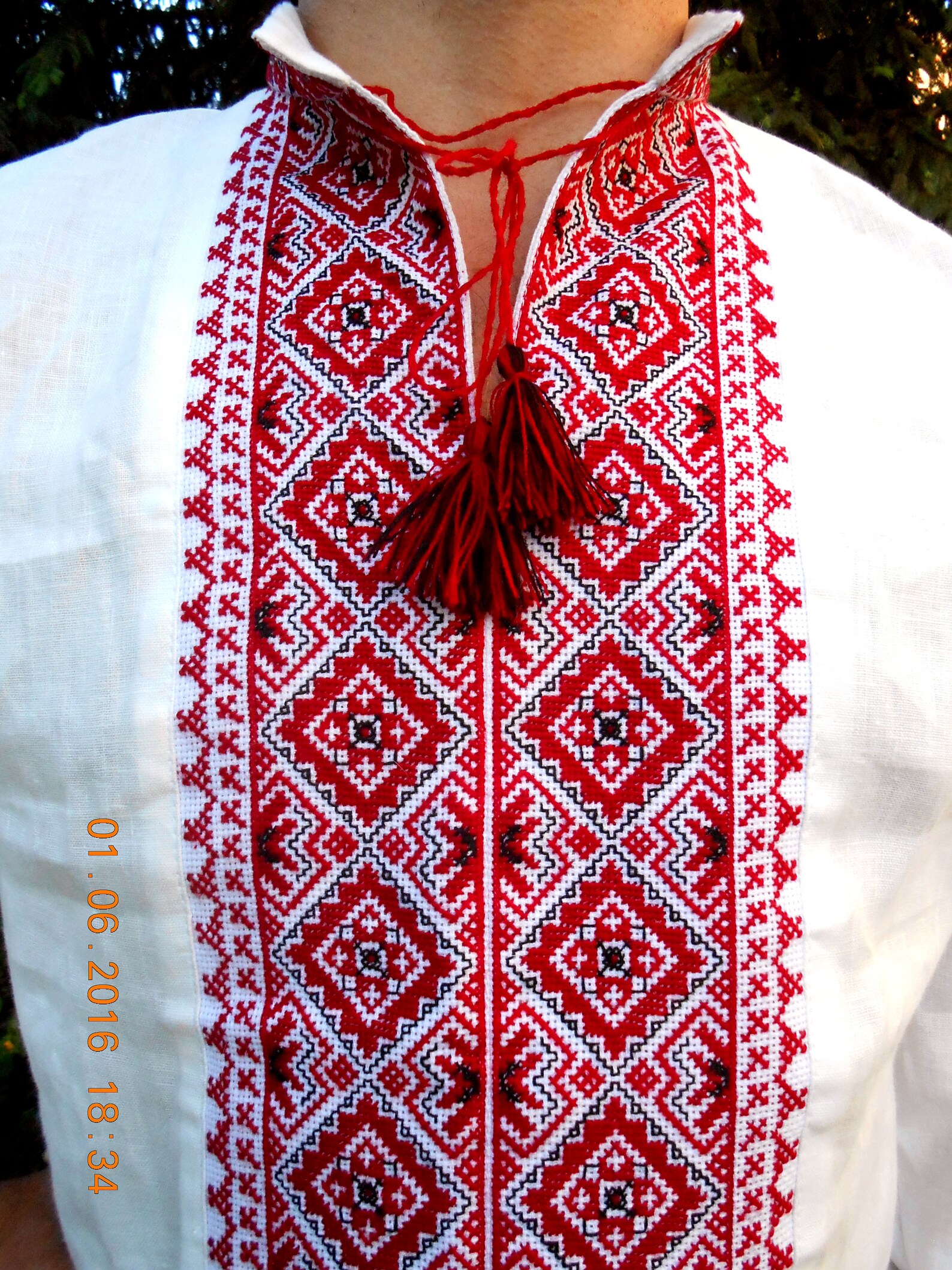 Ukrainian Hand Embroidered Shirt for Men White Organic Linen Wedding ...