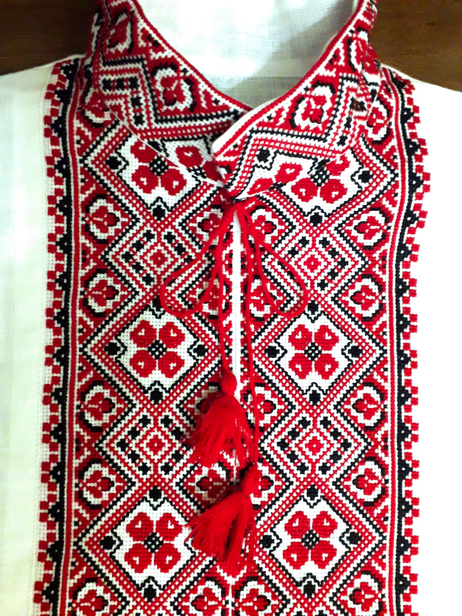 Ukrainian Custom Embroidered Shirt for Men White Linen Wedding Costume ...