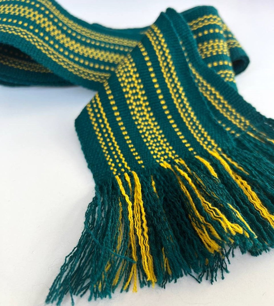 NEW!!! Extra Wide Cossack Woven Sash Belt 4", Green & Yellow Ukrainian ...