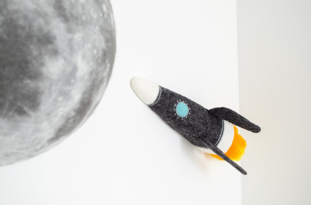 Rocket Space Ship Wall Decor for Space Themed Nursery or Space Playroom ...