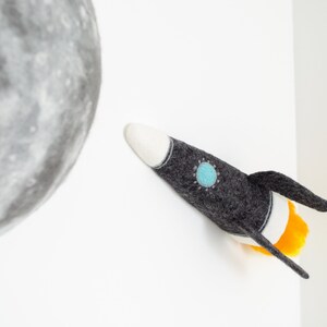 Rocket Space Ship Wall Decor for Space Themed Nursery or Space Playroom ...