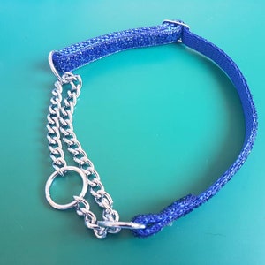 Glitter Half Check Dog Collar - Etsy