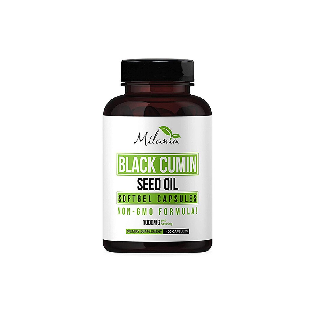 Black Seed Oil Capsules 120 Softgels - Natural Organic Cumin Supplement ...