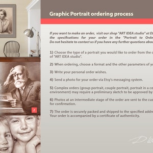 Custom Hand Drawn Portrait From Photo, Personalized Gift Portrait - Etsy