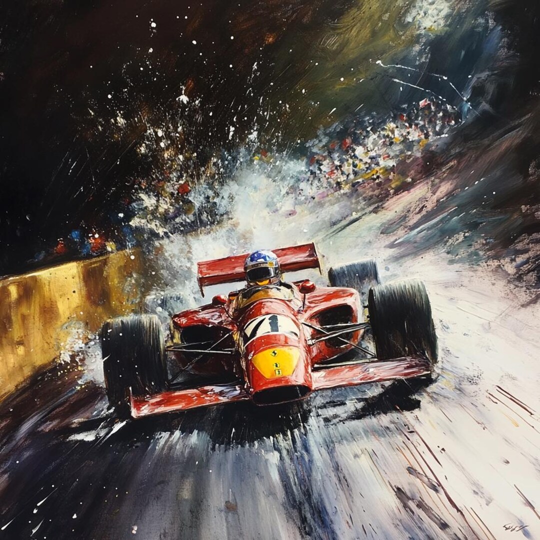 Ferrari 312T Formula 1 Oil Painting Racing Car Automotive Wall Art - Etsy