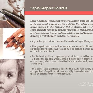 Custom Family Graphic Portrait From Photo Sepia Portrait - Etsy