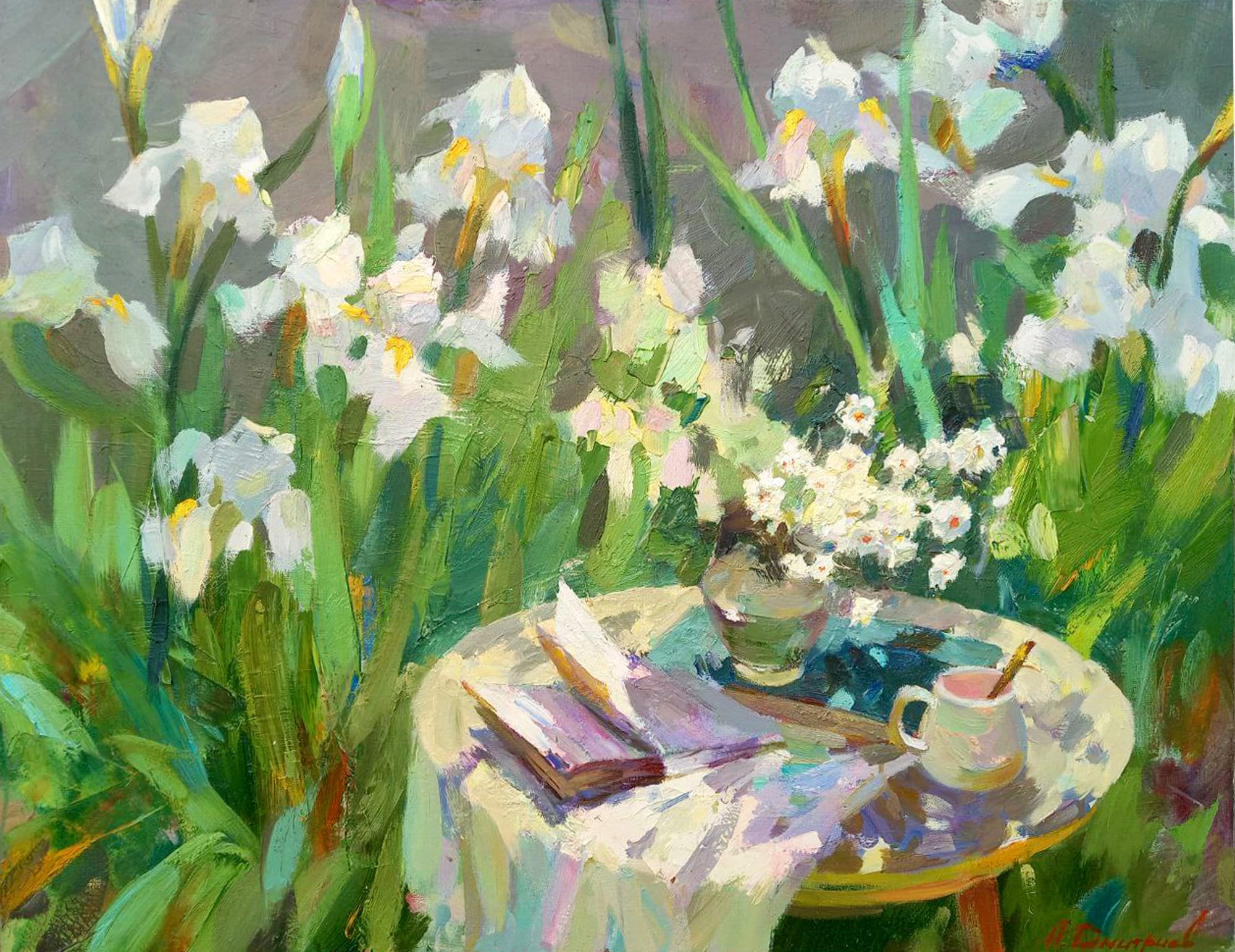 Green Flower Paintings