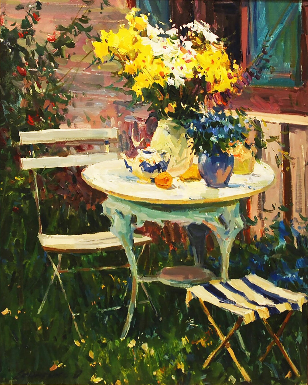 Colorful Still Life Painting With Flowers - Original Impressionism ...