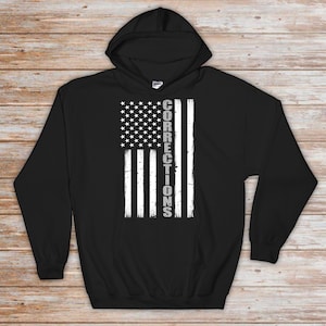 Thin Silver Line Flag Corrections Officer Shirt Long Sleeve Hoodie ...