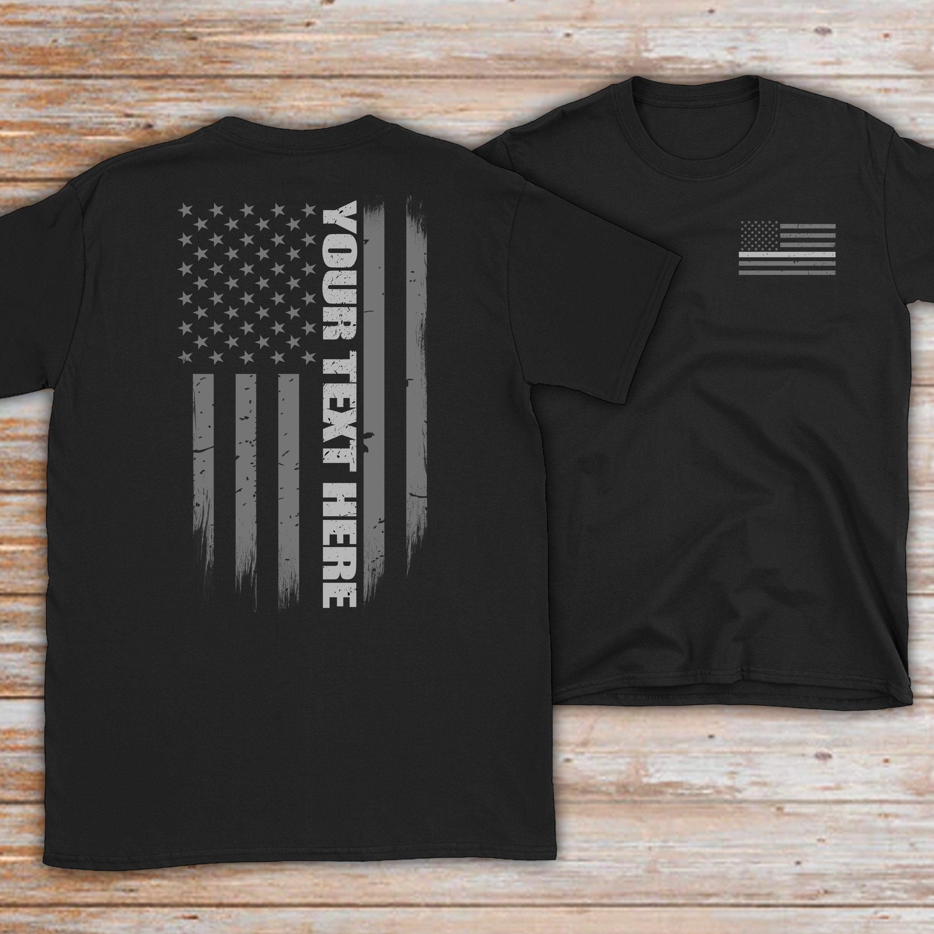 Custom Corrections Officer Shirt - Thin Silver Line Flag Shirt ...