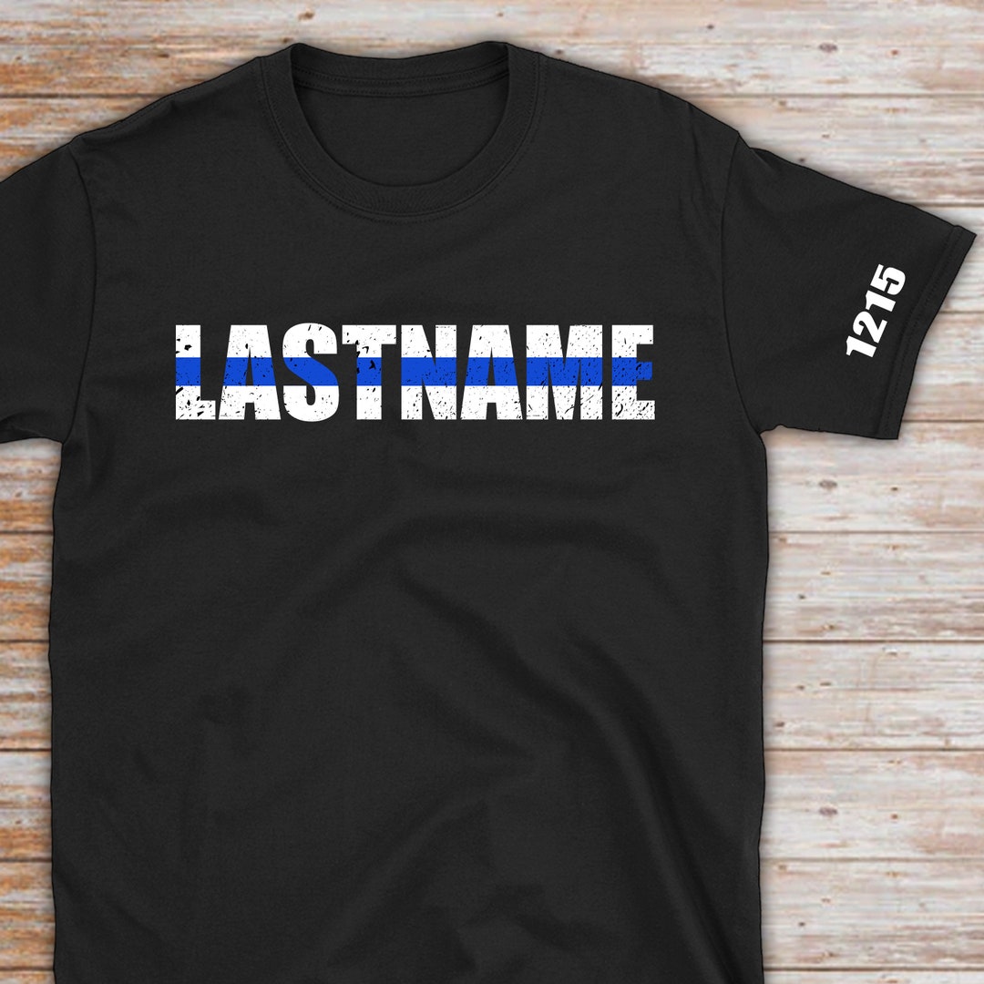 Custom Thin Blue Line Shirt: Personalized Police Officer Gift - Etsy