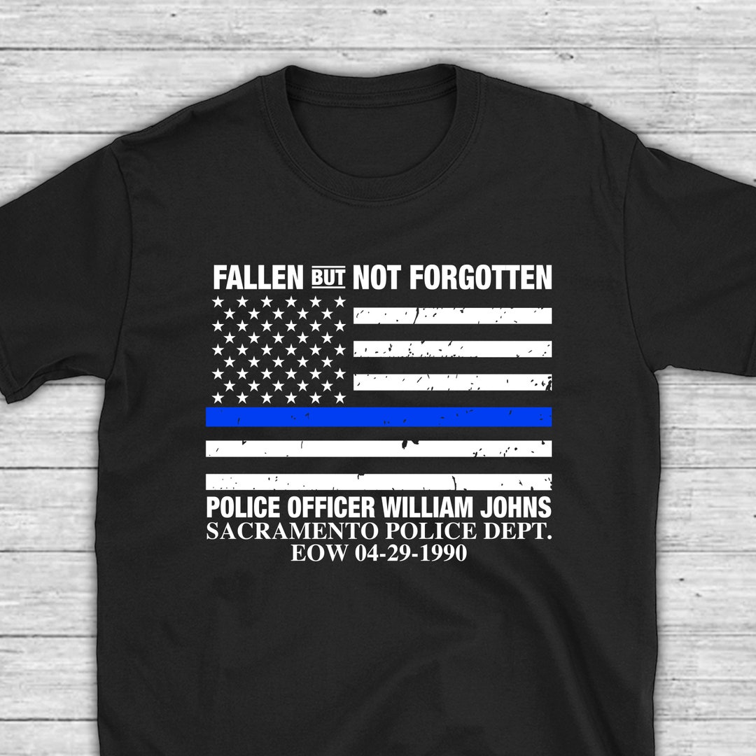 Fallen Officer Personalized Shirt - Thin Blue Line Flag - Police ...