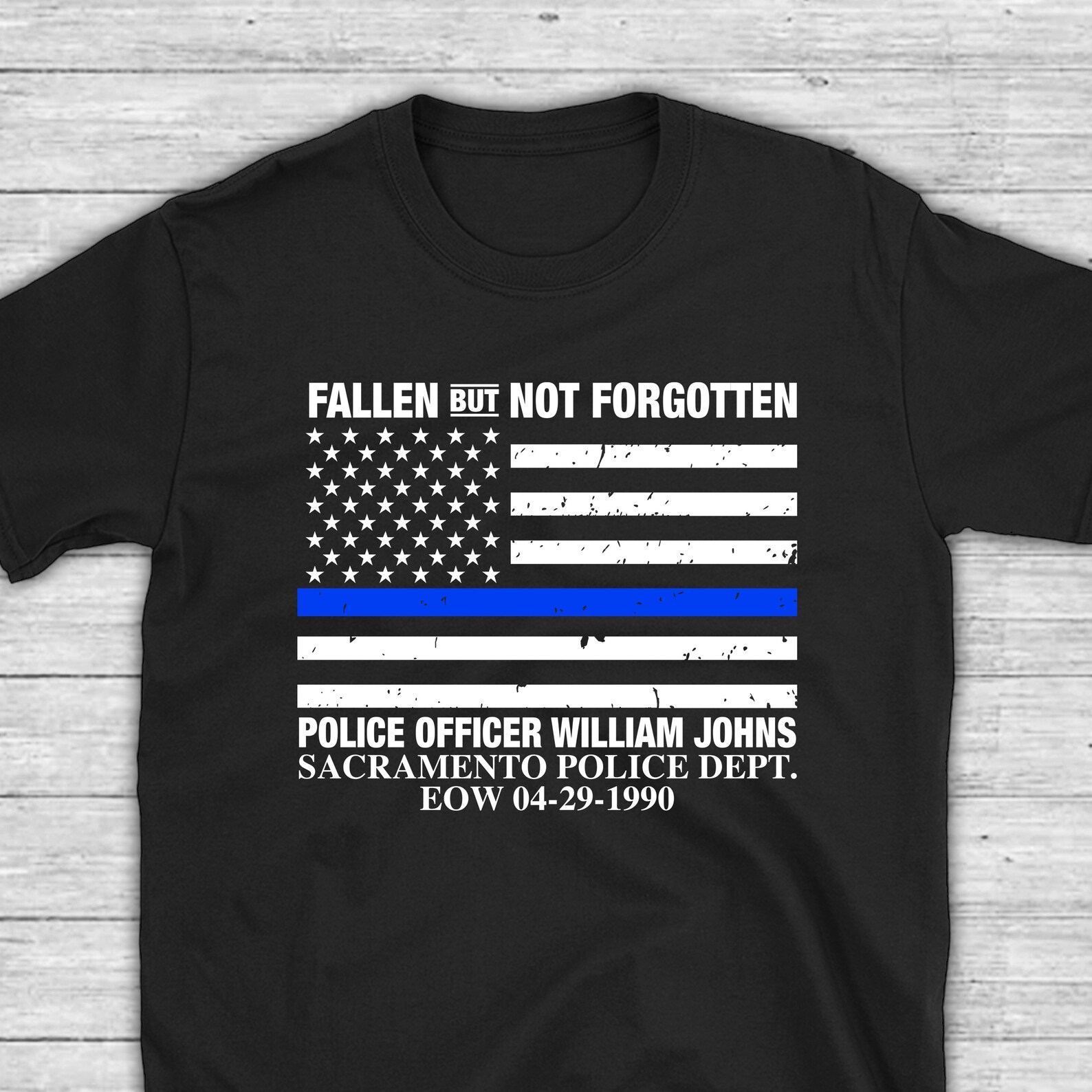 Fallen Officer Personalized Shirt Thin Blue Line Flag - Etsy